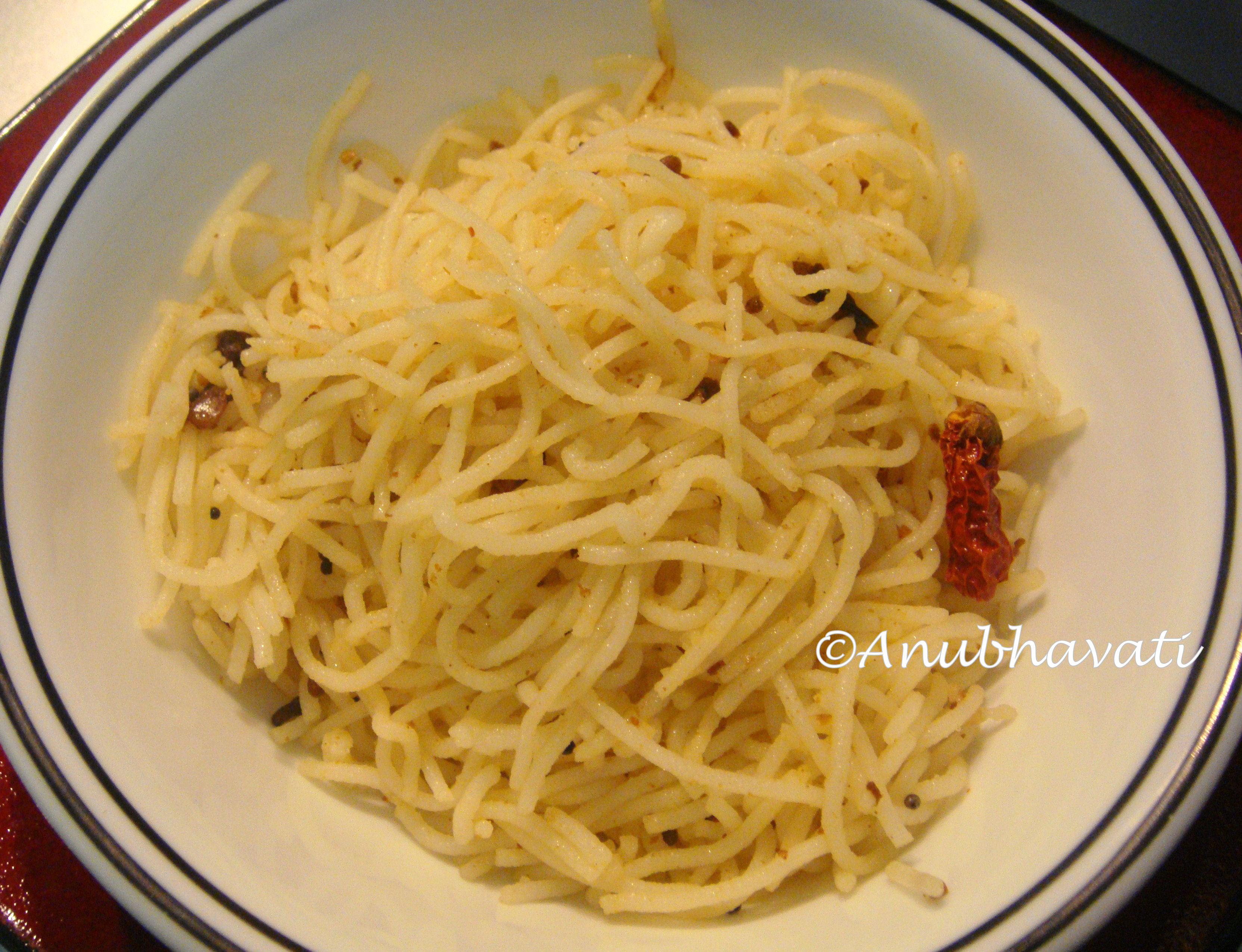 Tamarind Sevai (Real Rice Sevai flavoured with tamarind and spices ...